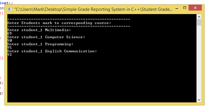 Simple Grade Reporting System in C++ Free Source Code | SourceCodester